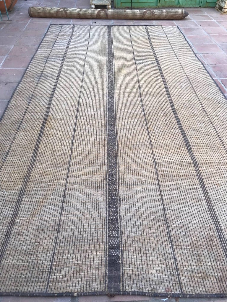 Vintage Moroccan Leather Tuareg Rug North Africa at 1stDibs