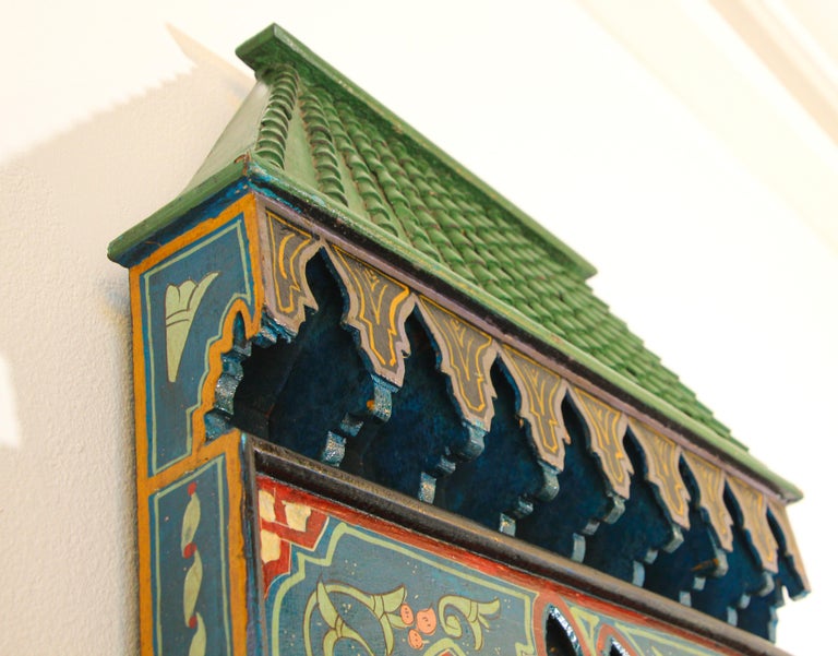 Vintage Moroccan Mirror Shaped as a Moorish Window For Sale at 1stDibs