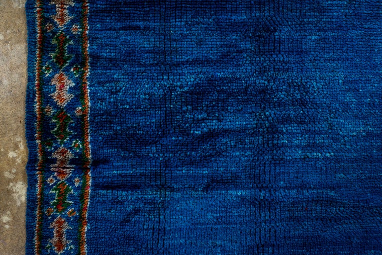 Vintage Moroccan Royal Blue Rug For Sale at 1stDibs