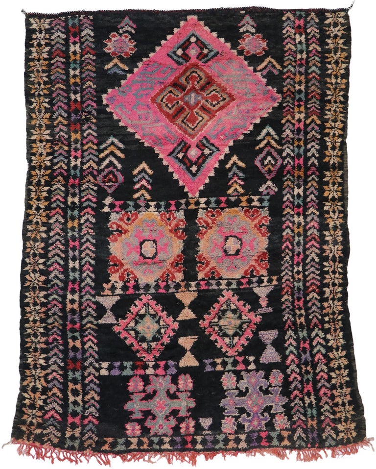 Vintage Moroccan Rug by Berber Tribes of Morocco For Sale at 1stDibs