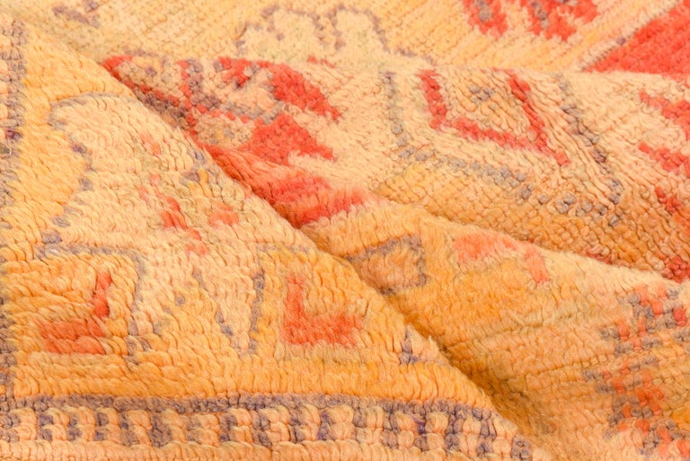 Vintage Moroccan Rug, Yellow and Red Field, Bright Colors For Sale at ...