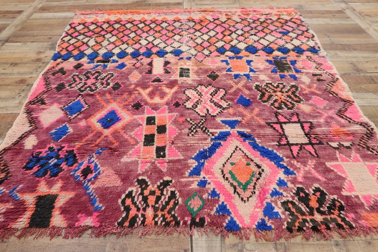 Vintage Moroccan Tribal Rug with Abstract Expressionist and Cubism ...