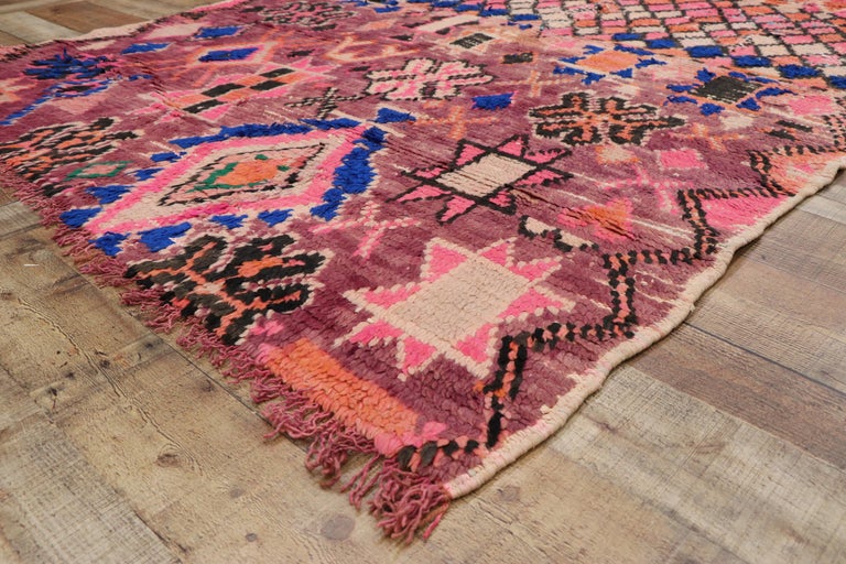 Vintage Moroccan Tribal Rug with Abstract Expressionist and Cubism ...