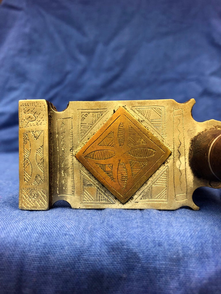 Ornate Antique Moroccan Sugar Hammer - Etched Tuareg Silver For Sale at ...