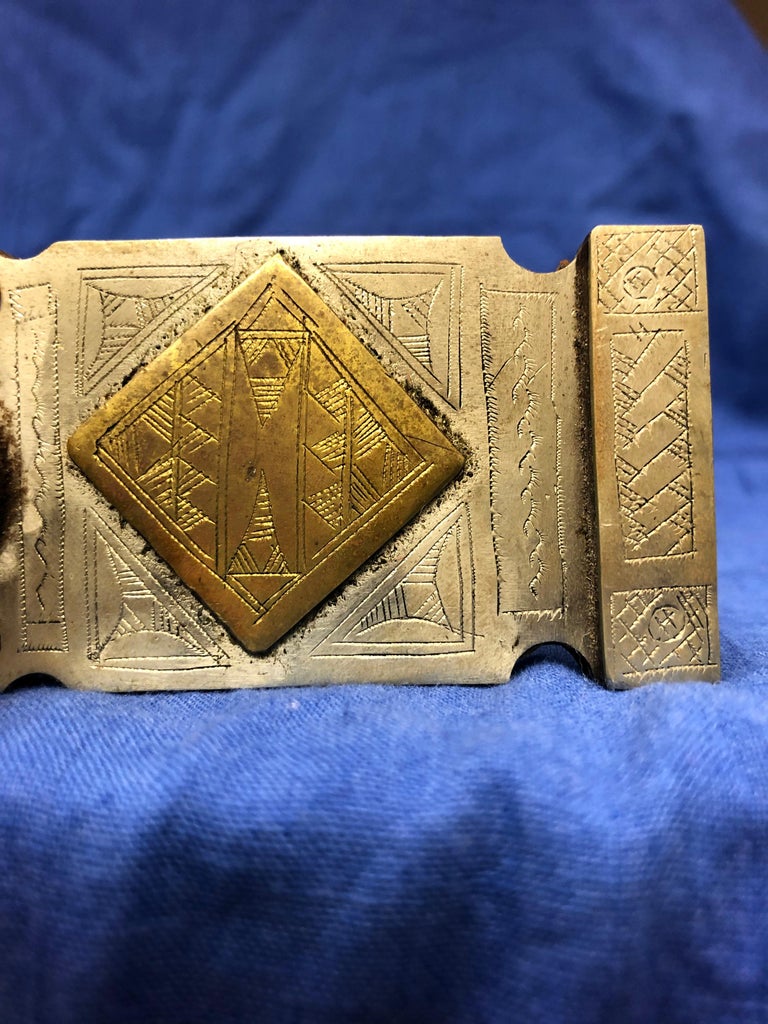 Ornate Antique Moroccan Sugar Hammer - Etched Tuareg Silver For Sale at ...