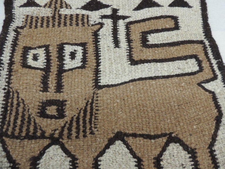 Vintage African Woven Decorative Rug with Handwoven Fringes For Sale at ...