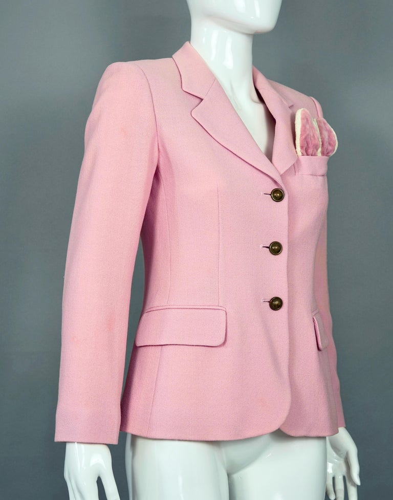Vintage MOSCHINO CHEAP and CHIC Magician Rabbit Ears Novelty Blazer ...