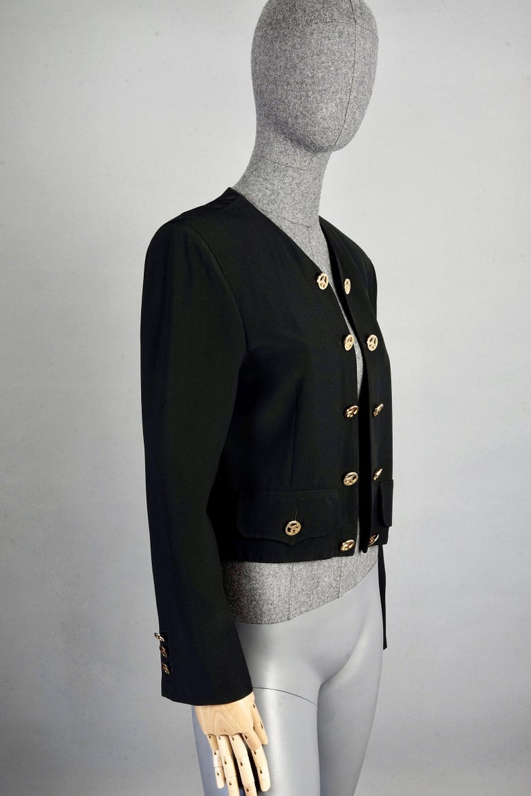 Vintage MOSCHINO COUTURE PAX Peace Dove Bird Figural Novelty Blazer ...