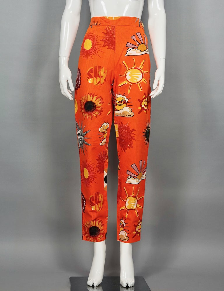Vintage MOSCHINO JEANS Summer Sun Fun Print Pants at 1stDibs | sun ...