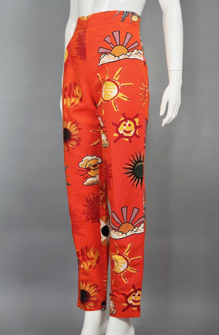 Vintage MOSCHINO JEANS Summer Sun Fun Print Pants at 1stDibs | sun ...