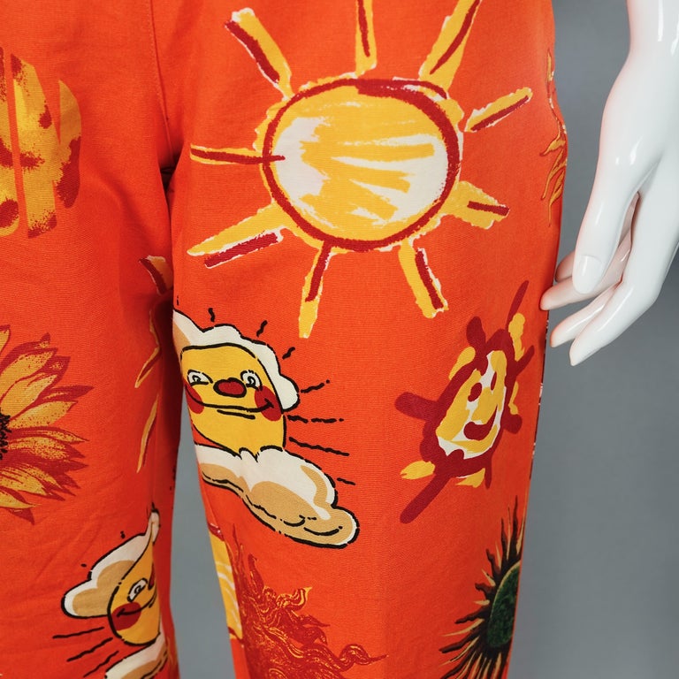 Vintage MOSCHINO JEANS Summer Sun Fun Print Pants at 1stDibs | sun ...