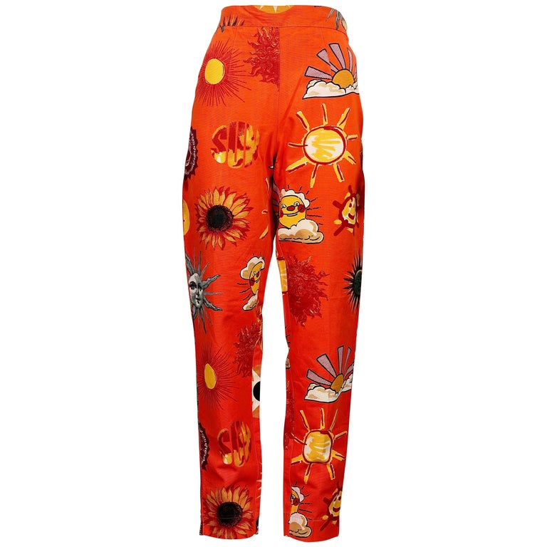 Vintage MOSCHINO JEANS Summer Sun Fun Print Pants at 1stDibs | sun ...