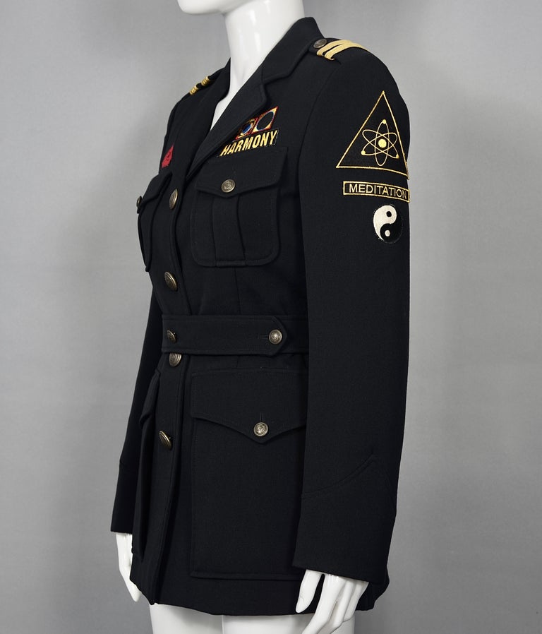 Vintage MOSCHINO Military Harmony Novelty Jacket at 1stDibs