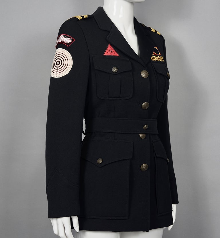 Vintage MOSCHINO Military Harmony Novelty Jacket at 1stDibs
