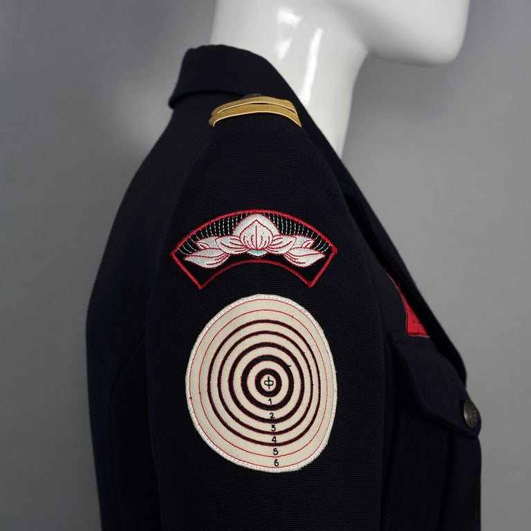 Vintage MOSCHINO Military Harmony Novelty Jacket at 1stDibs