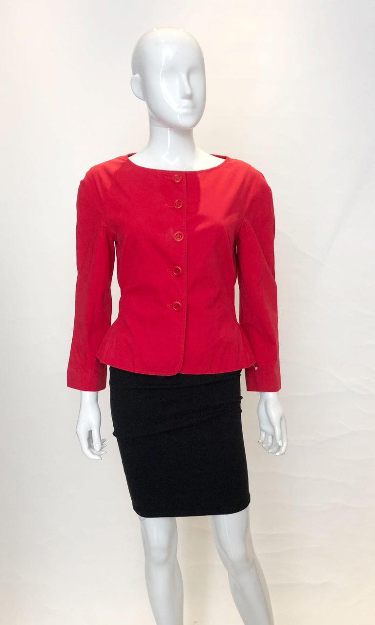 Vintage Moschino Red Jacket For Sale at 1stDibs