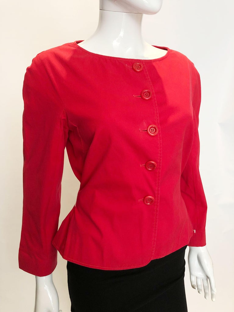 Vintage Moschino Red Jacket For Sale at 1stDibs
