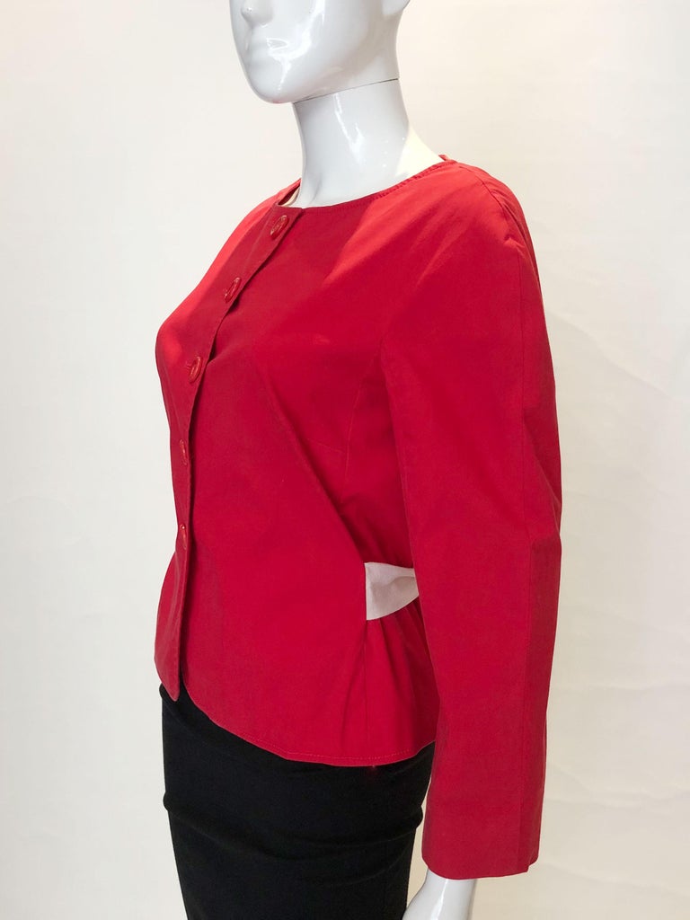 Vintage Moschino Red Jacket For Sale at 1stDibs