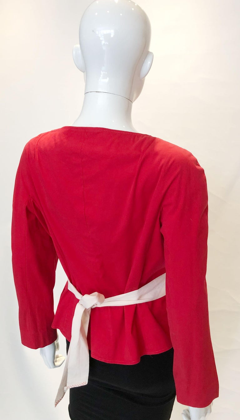 Vintage Moschino Red Jacket For Sale at 1stDibs
