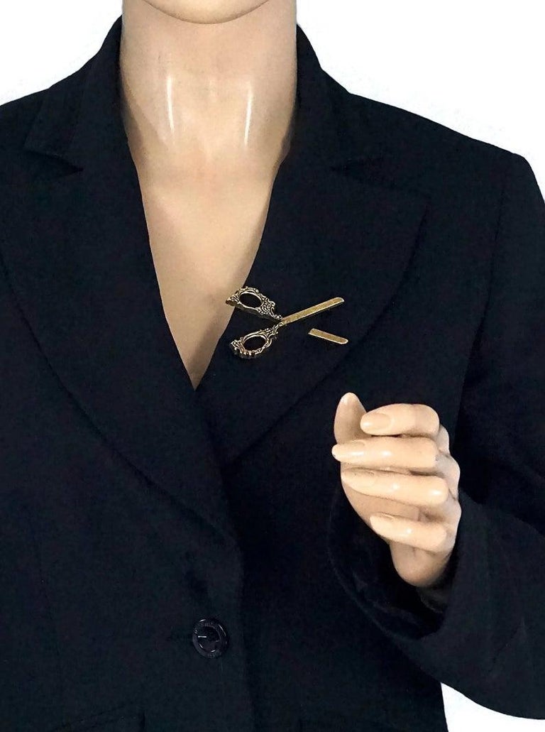 Vintage MOSCHINO Scissor Novelty Blazer Jacket For Sale at 1stDibs