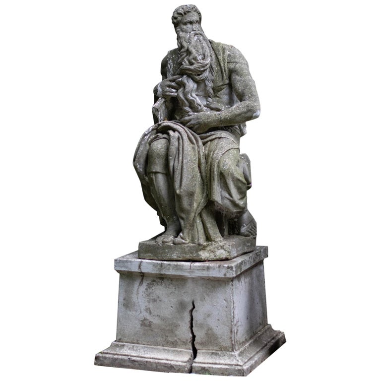 Vintage Moses Garden Statue at 1stDibs