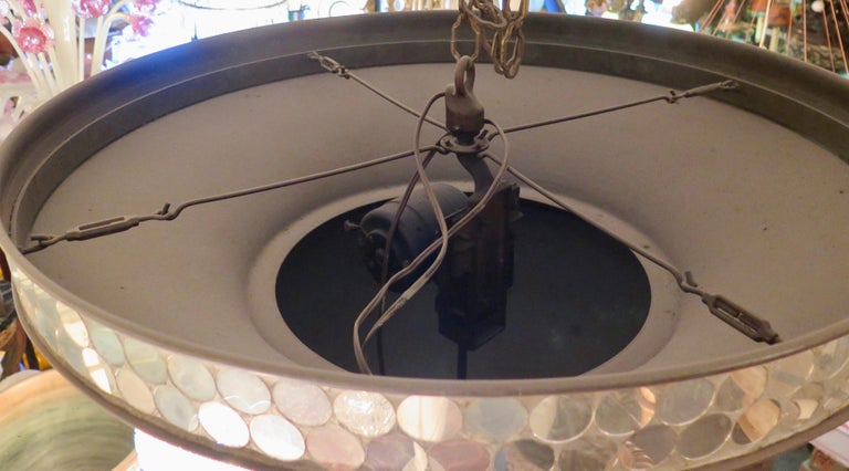Vintage Motorized Mirrored Art Deco Period Light Fixture at 1stDibs