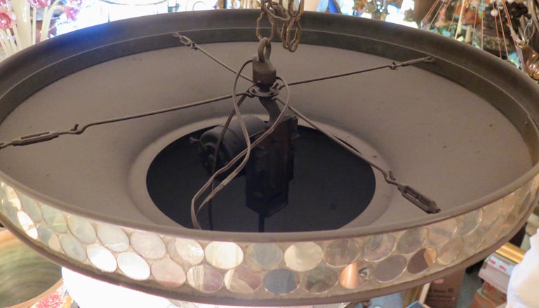 Vintage Motorized Mirrored Art Deco Period Light Fixture at 1stDibs