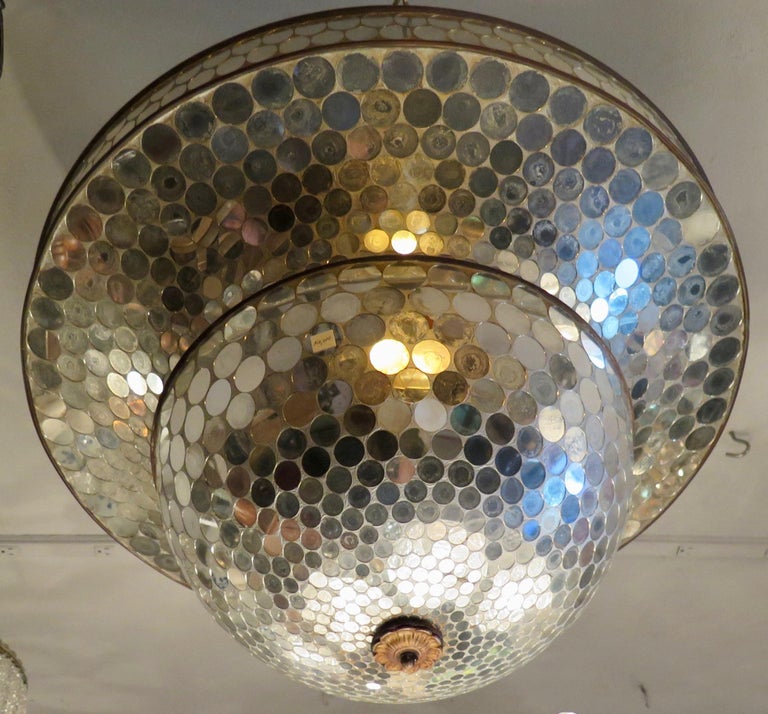 Vintage Motorized Mirrored Art Deco Period Light Fixture at 1stDibs
