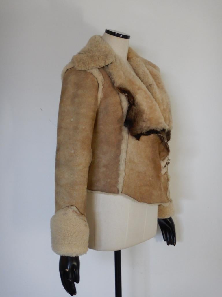 Vintage Mountain Rhythm Hippie Shearling Jacket For Sale at 1stDibs