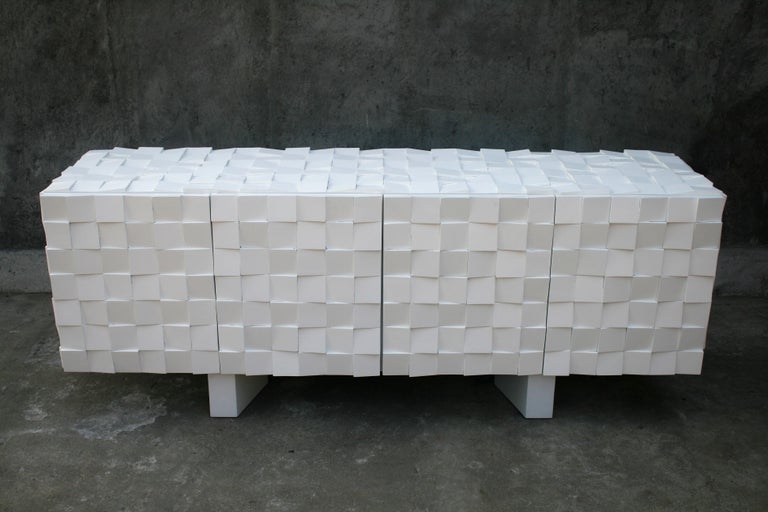 Vintage Mozaic Belgian Brutalist Sideboard Refurbished at 1stDibs