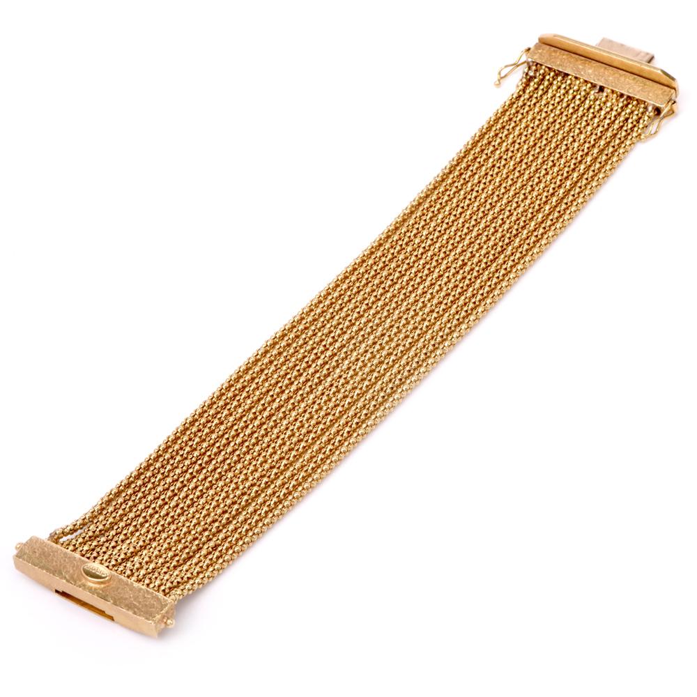 Vintage Multi-Strand Wide 18 Karat Gold Bracelet at 1stDibs | multi ...