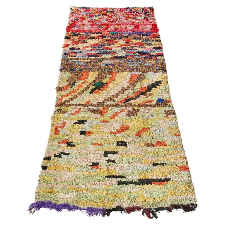 Vintage Multicoloured Boucherouit Rag Rug, Morocco, 20th Century For ...