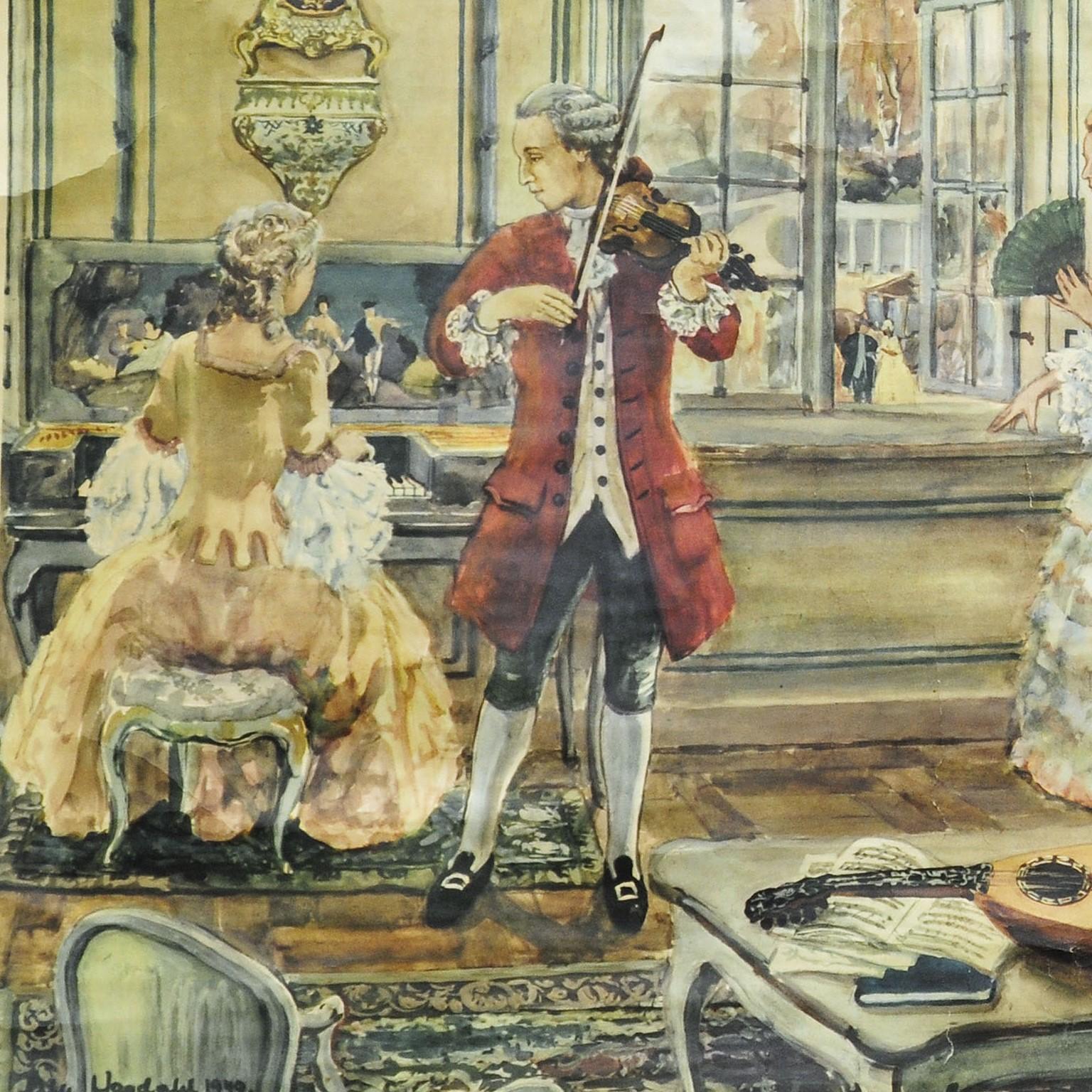 Vintage Mural Cottagecore Wall Chart Fran Rococo Times Making Music For ...