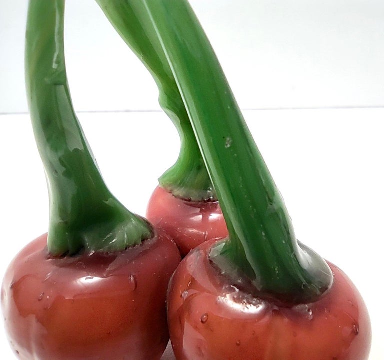 Vintage Murano Glass Decorative Item of Cherries by Martinuzzi for ...
