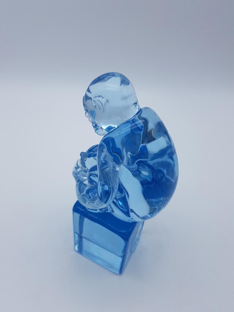 Vintage Murano Glass Monkey with Infant by Ermanno Nason at Cenedese ...