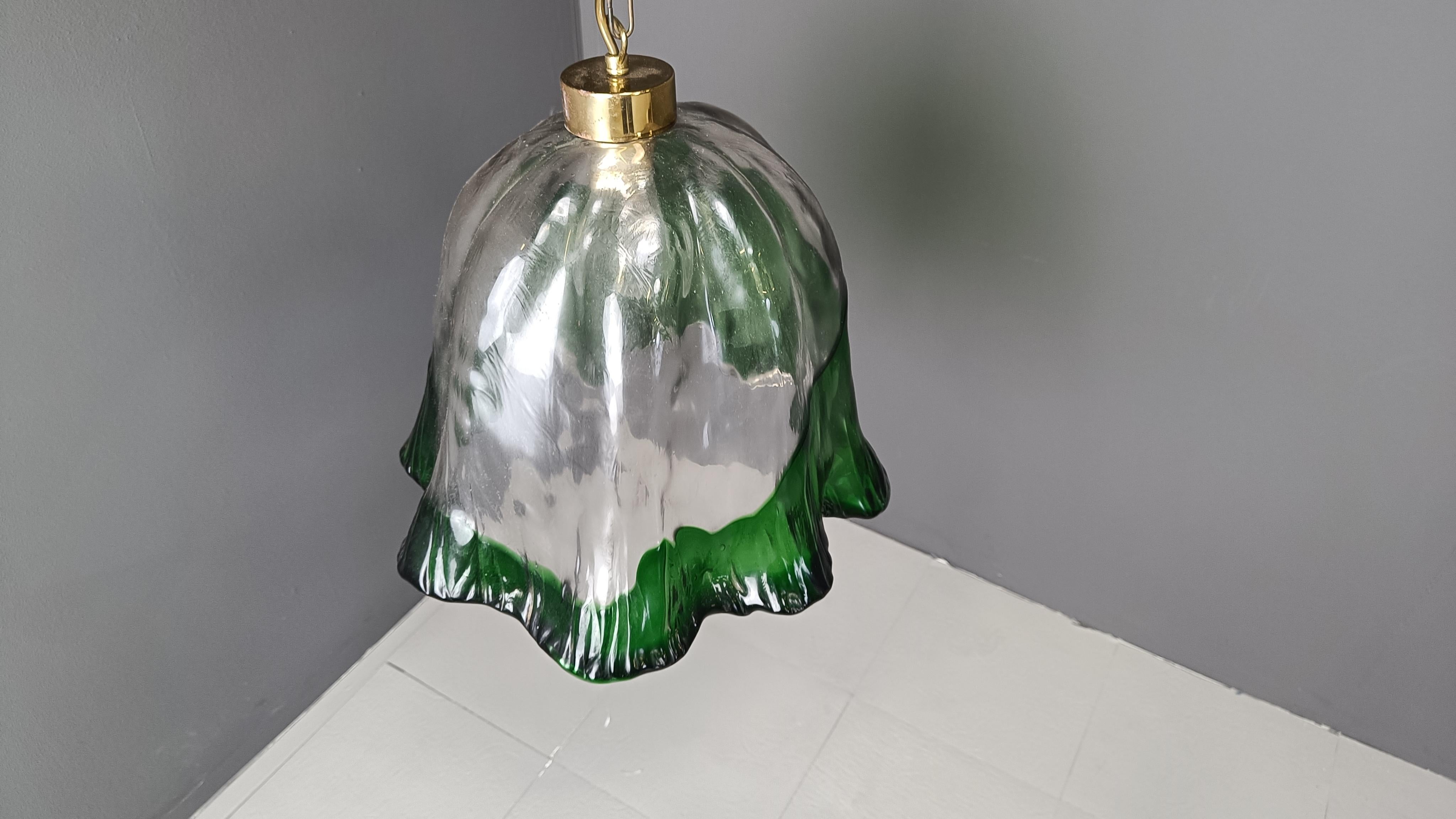 Vintage murano glass pendant light, for Mazzega, 1960s For Sale at 1stDibs