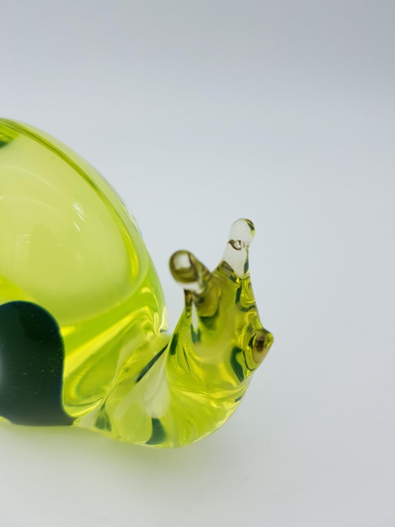 Vintage Murano Glass Snail with Blue Bubble, Gino Cenedese E Figlio, Da ...