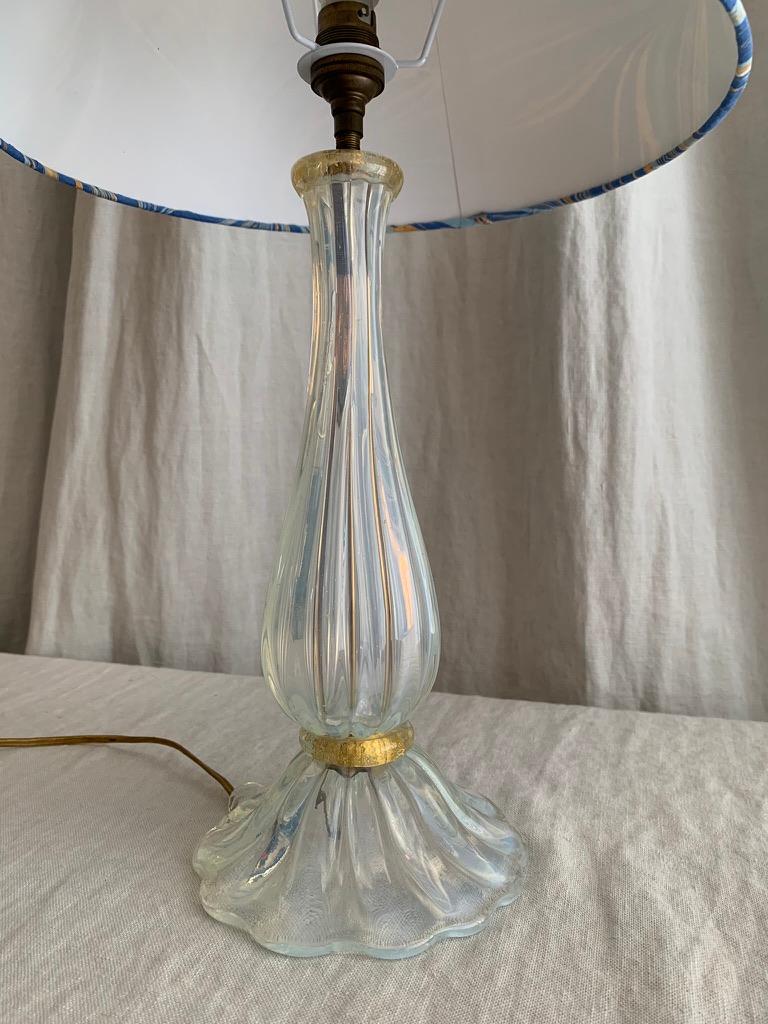 Vintage Murano Gold Dust Table Lamp For Sale at 1stDibs