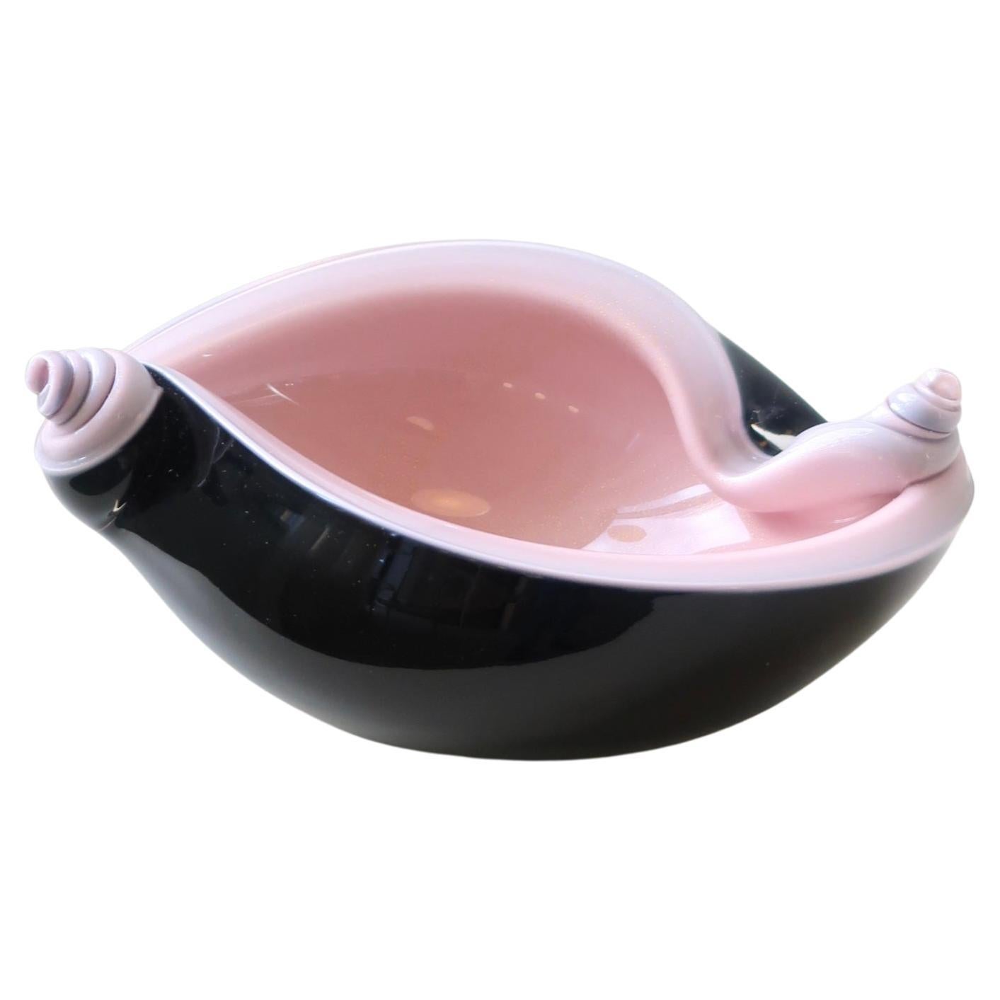 Murano Conch Shell Bowl or Vase Attributed to Alfredo Barbini at 1stDibs