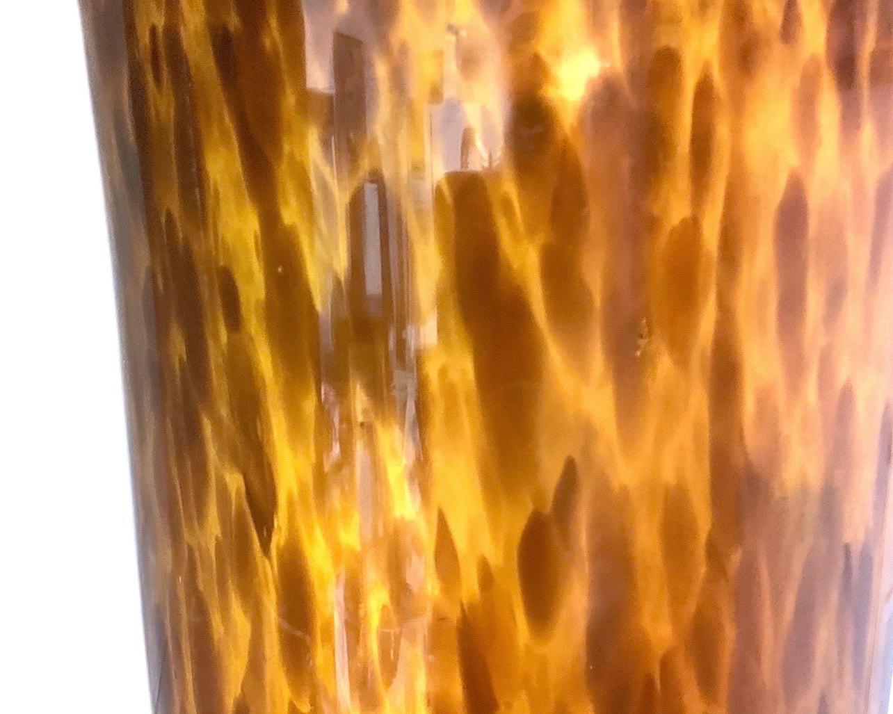 Vintage Murano Style Tortoise Shell Vase For Sale at 1stDibs