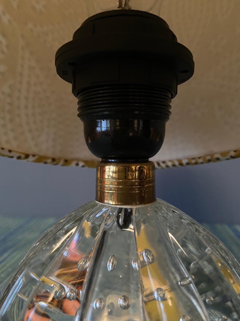 Vintage Murano Table Lamp with Customized Shade, Italy, 1950's For Sale ...