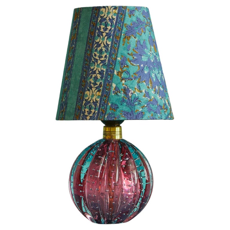 Vintage Murano Table Lamp with Customized Shade, Italy, 1950s For Sale ...