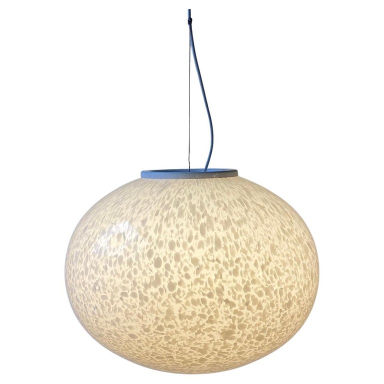 Vintage Murano Vetri 70s Italian swirl 45 cm sphere globe glass pendant ...