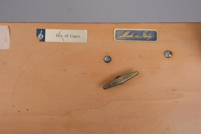 Vintage Music Jewelry Box Table Capri, Italy, 1970s For Sale at 1stDibs