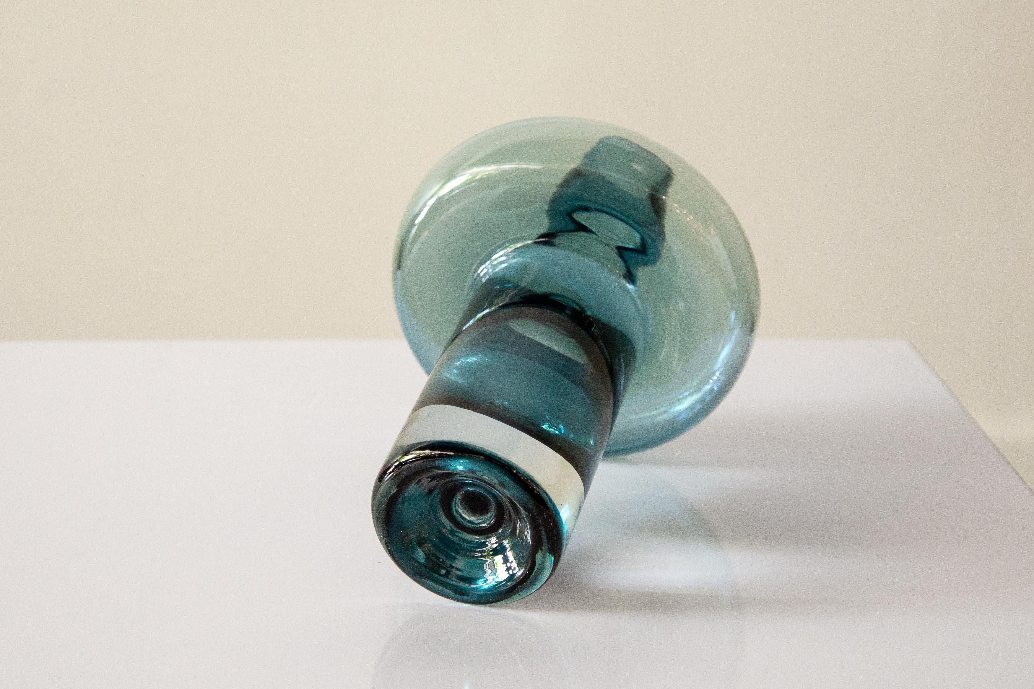 Vintage Nanny Still Paraati Riihimaki Riihimaen Lasi Oy Blue Glass Vase ...