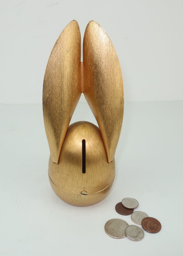 Vintage Napier Gold Tone Rabbit Bank at 1stDibs
