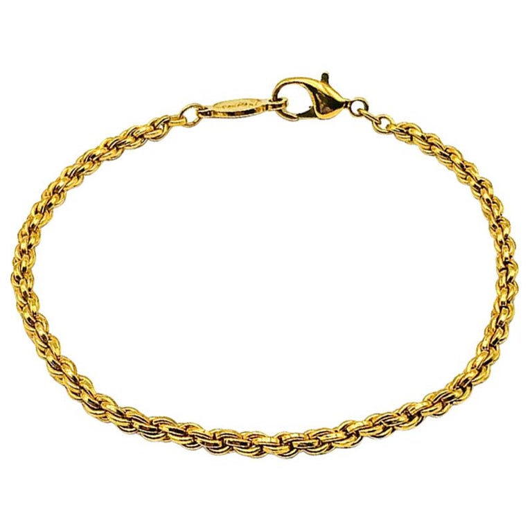 Vintage Napier Rope Style Chain Bracelet 1980s For Sale at 1stDibs