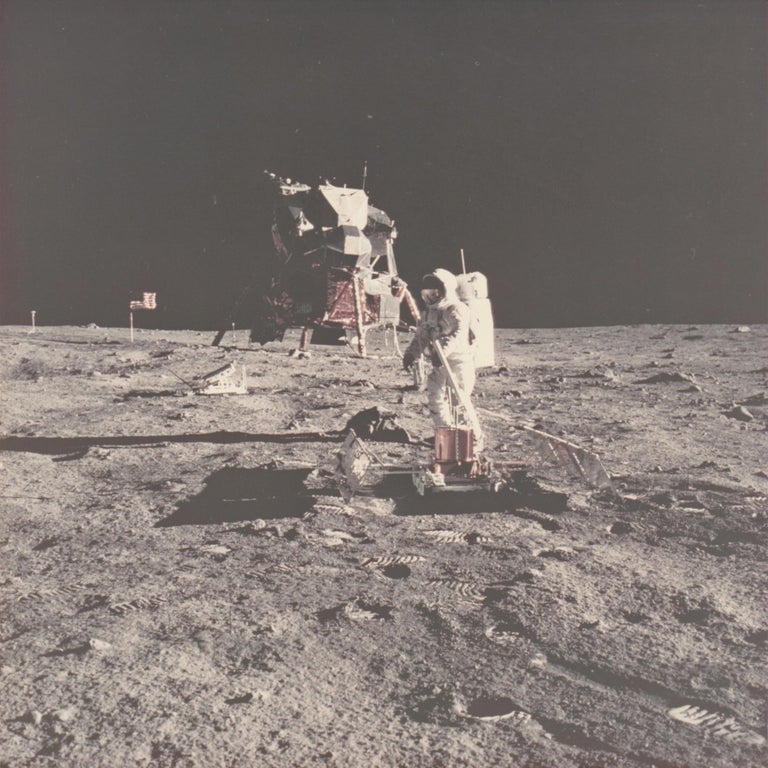Vintage NASA Photograph of the Apollo 11 Moon Landing For Sale at 1stDibs