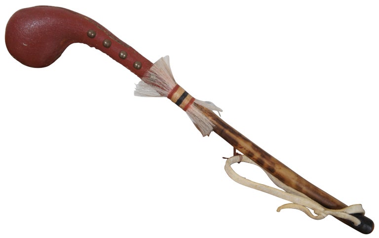 Vintage Native American Ceremonial Dance Tomahawk War Club 22" For Sale ...