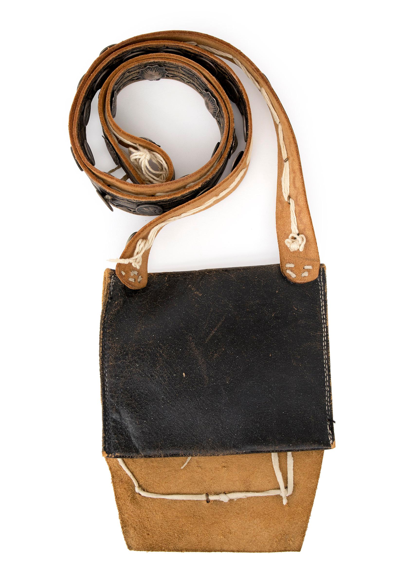 Vintage Native American Leather Bandolier Bag, Navajo, circa 1925-1950 ...